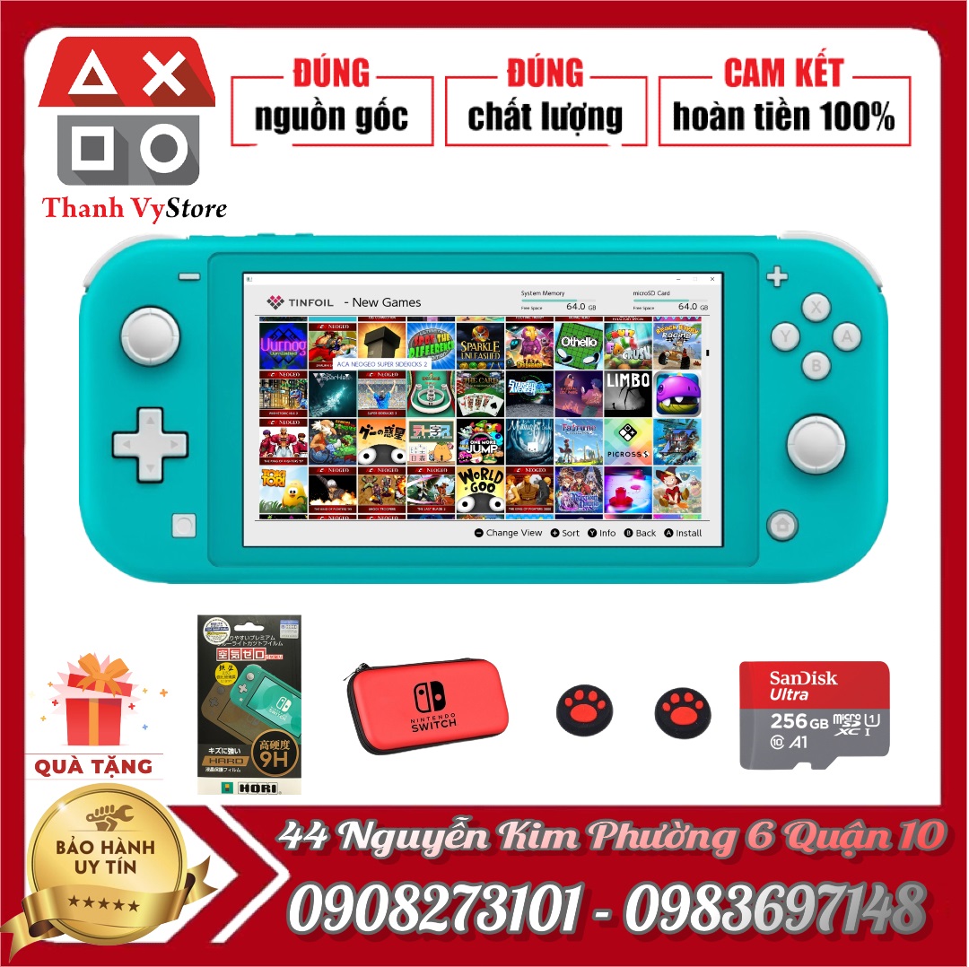 Nintendo Switch Lite TURQUOISE modchip 256GB Nintendo Switch Lite TURQUOISE modchip 256GB